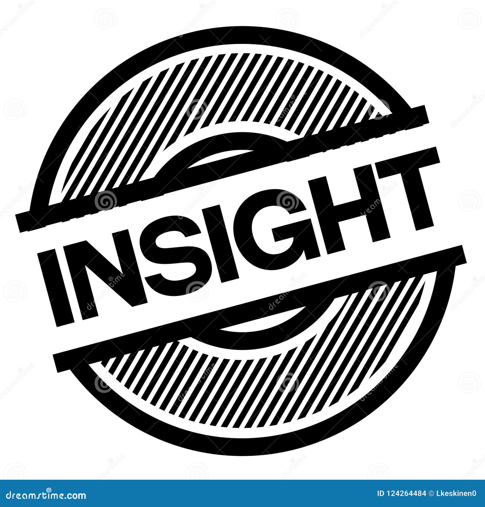 Insight black stamp stock vector. Illustration of observation - 124264484