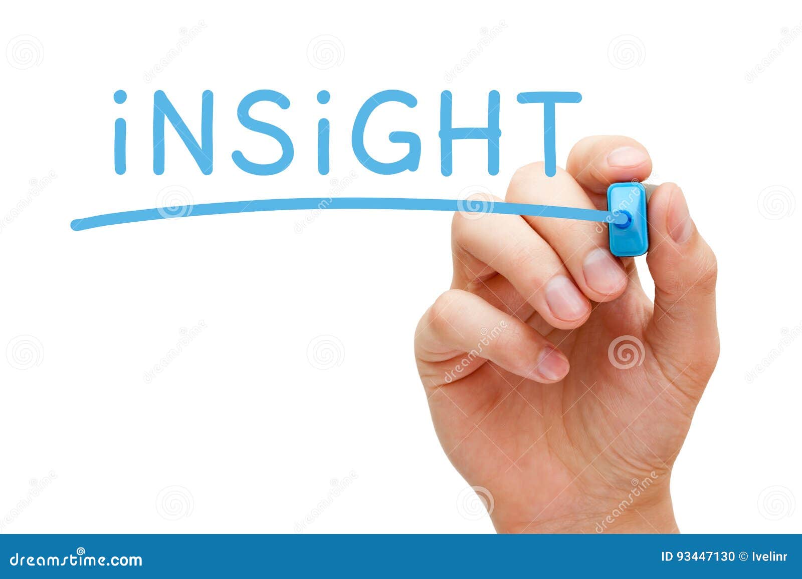 Insight Blue Marker stock photo. Image of grasp, intelligence - 93447130