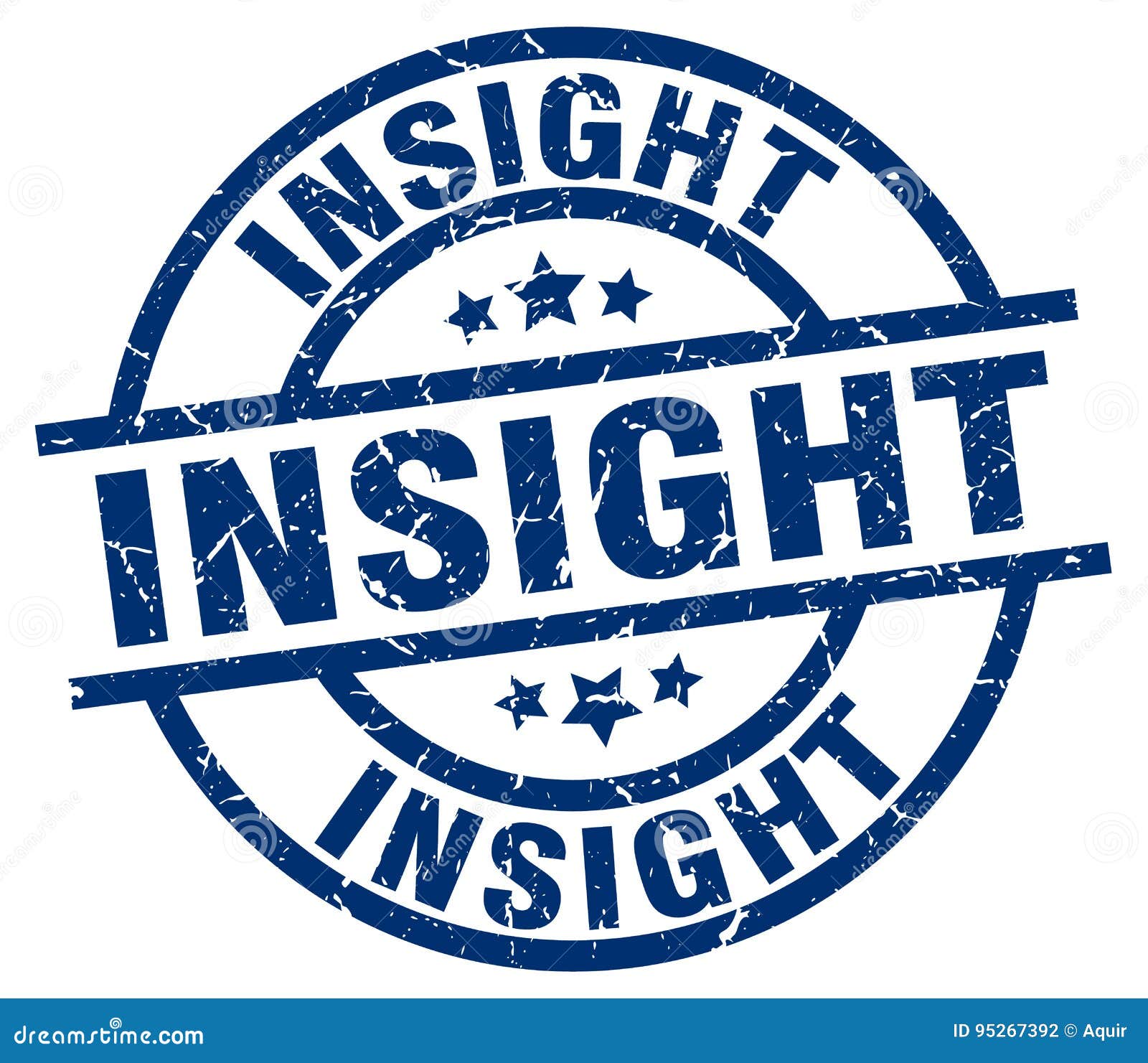 Insight blue round stamp stock vector. Illustration of sticker - 95267392