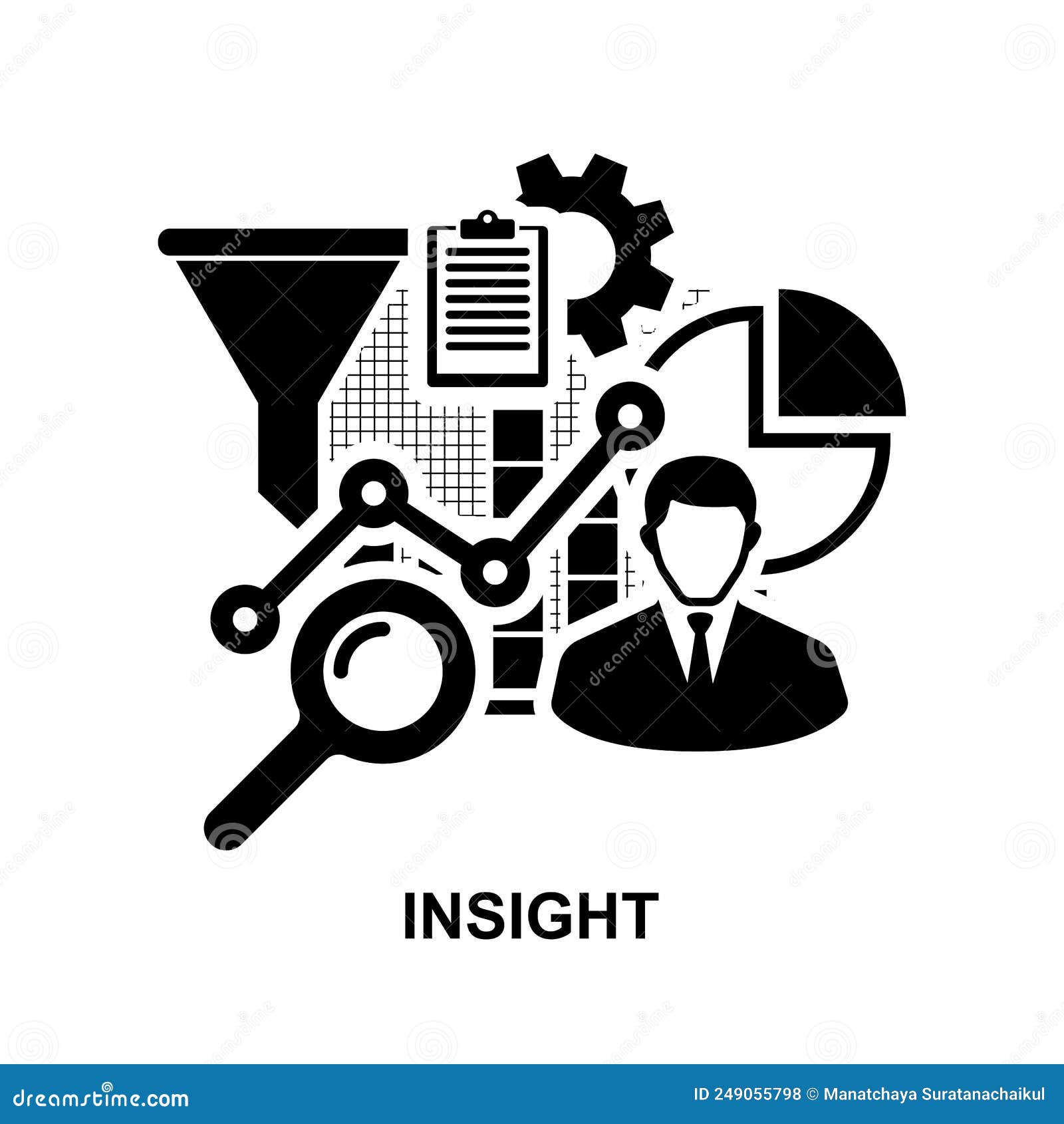 Insight Icon In Trendy Design Style. Insight Icon Isolated On White ...