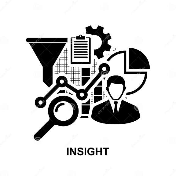 Insight Icon Isolated on White Background Stock Illustration ...