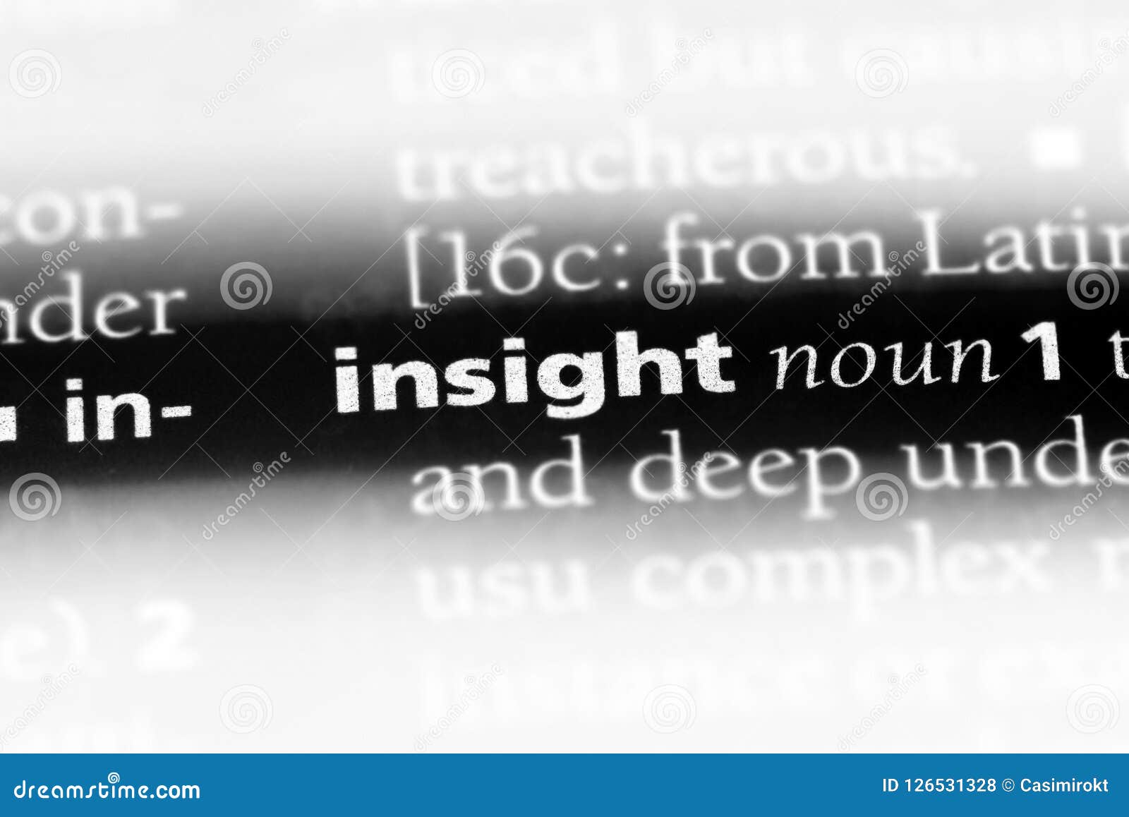 Insight stock photo. Image of dictionary, closeup, definition - 126531328