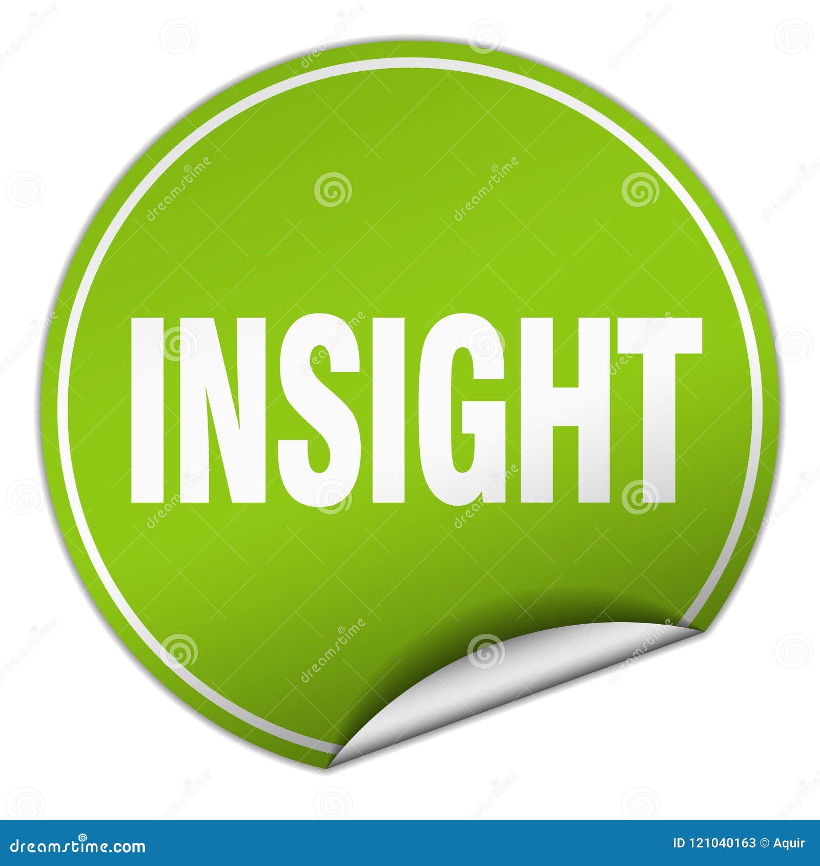 Insight sticker stock vector. Illustration of sign, round - 121040163