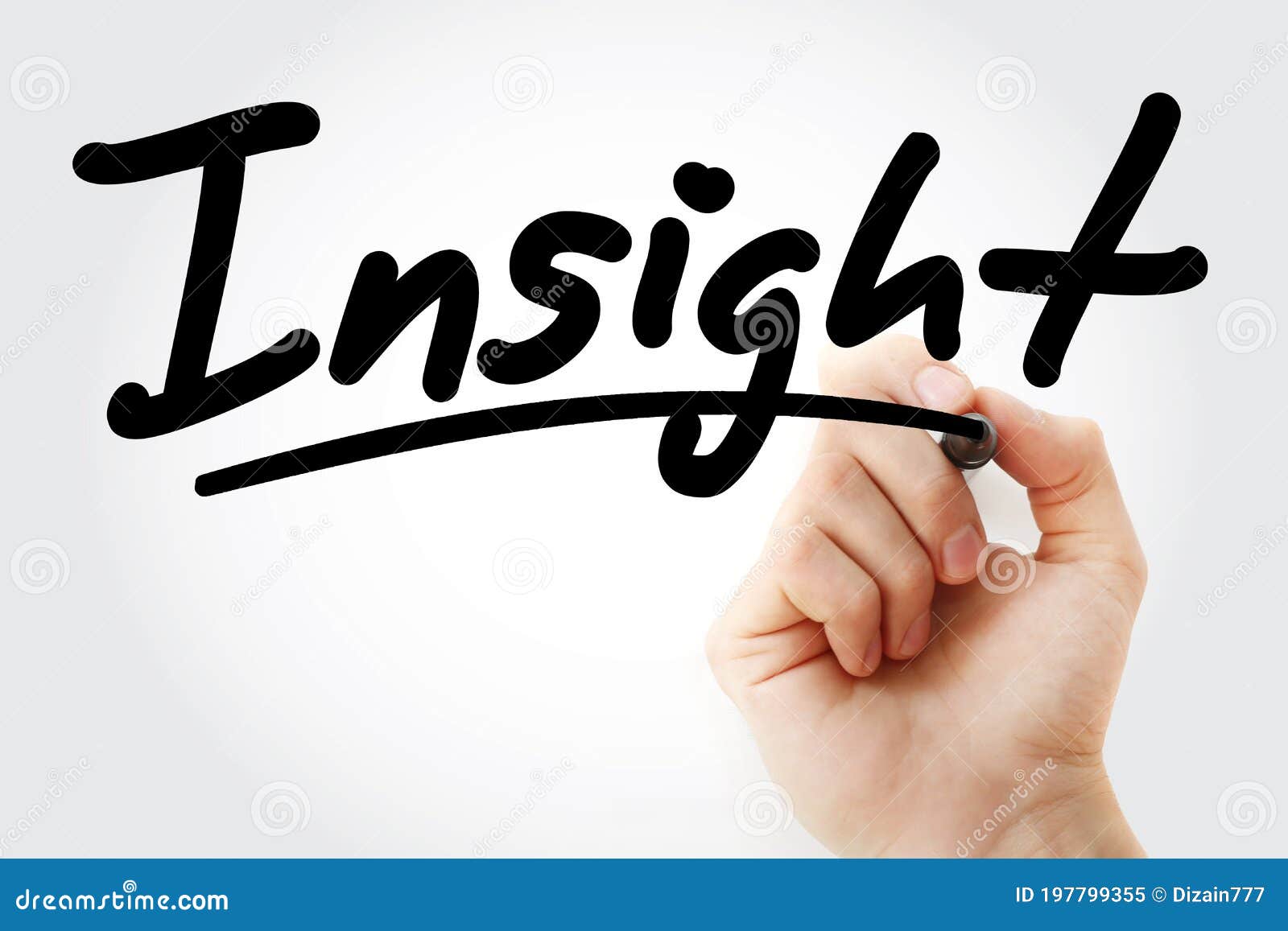 Insight text with marker stock image. Image of comprehension - 197799355