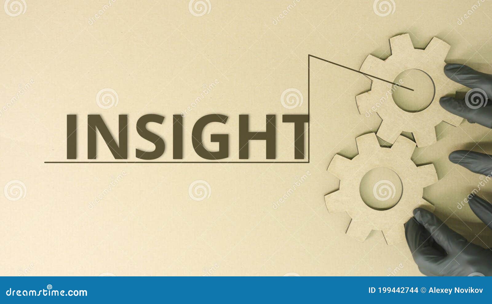 Insight Text and Recycled Cardboard Cogwheels Stock Photo - Image of ...