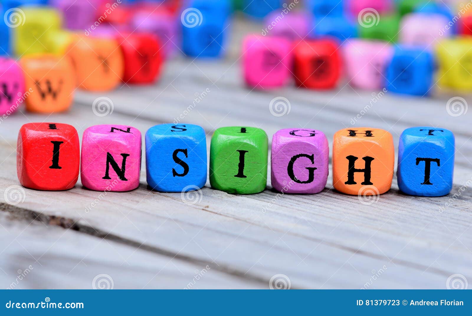 Insight Word on Wooden Table Stock Image - Image of bright, message ...