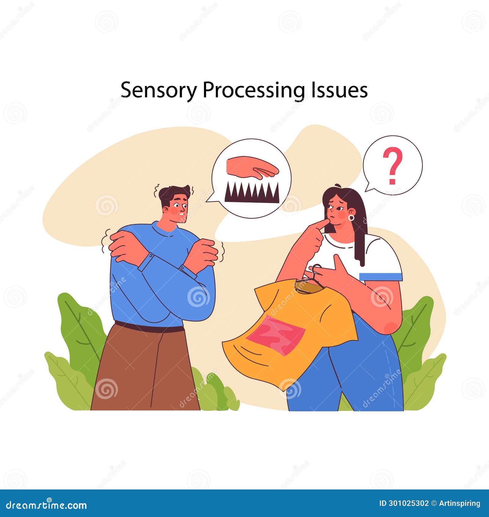 Insightful Depiction of Sensory Processing Issues. Flat Vector ...