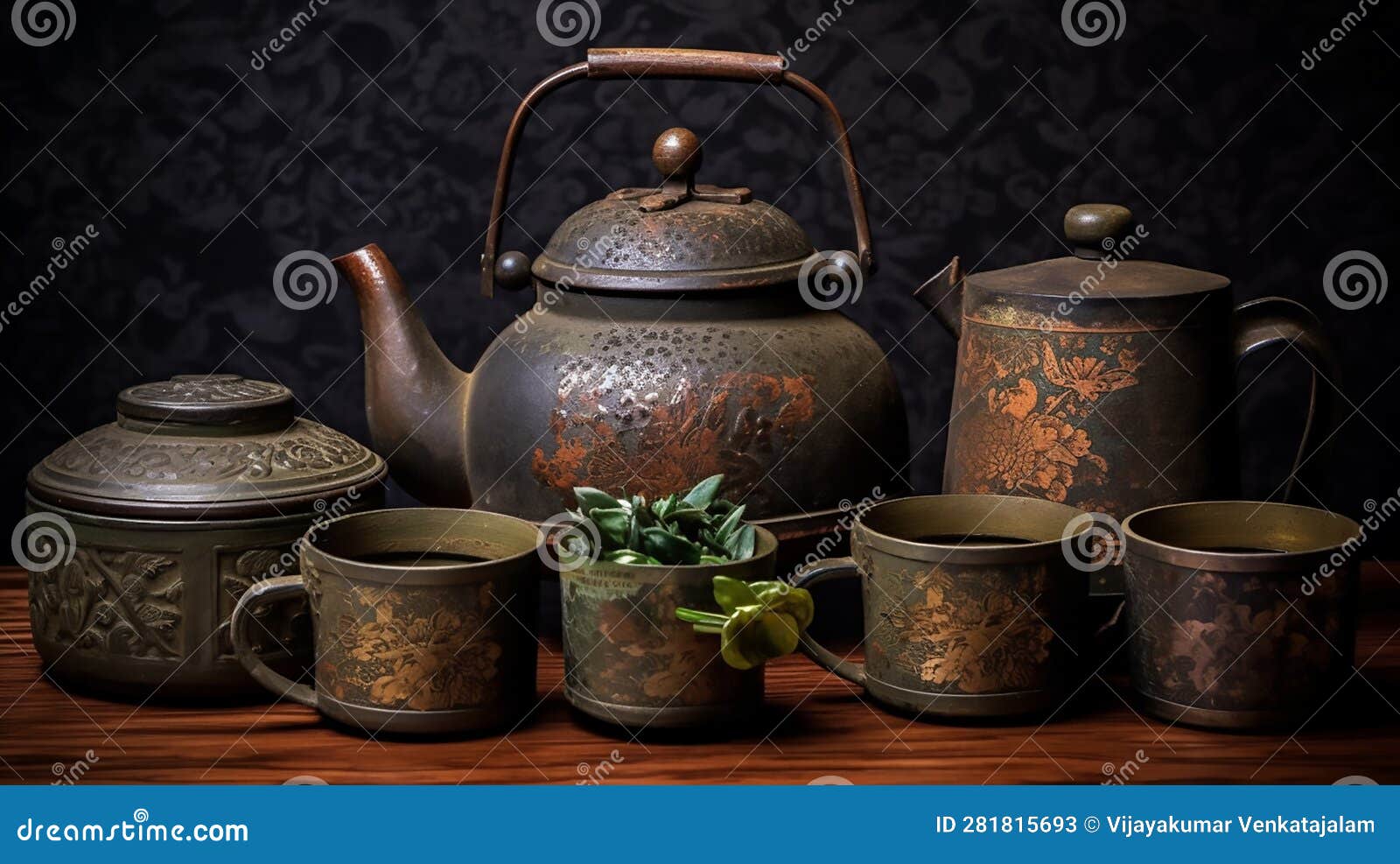Vintage Tea Makers stock illustration. Illustration of plain - 281815693