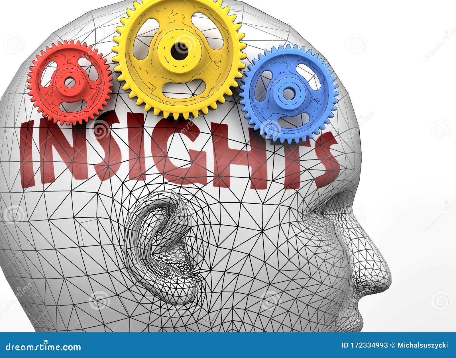 Insights and Human Mind - Pictured As Word Insights Inside a Head To ...