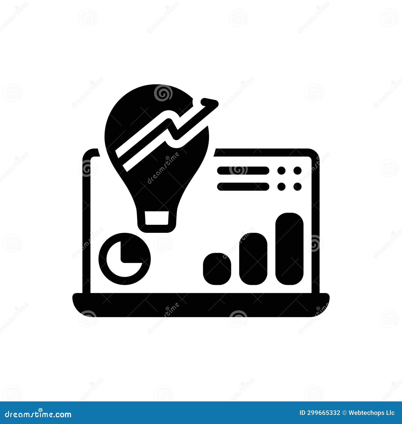 Black Solid Icon for Insights from, Data and Finance Stock Illustration ...