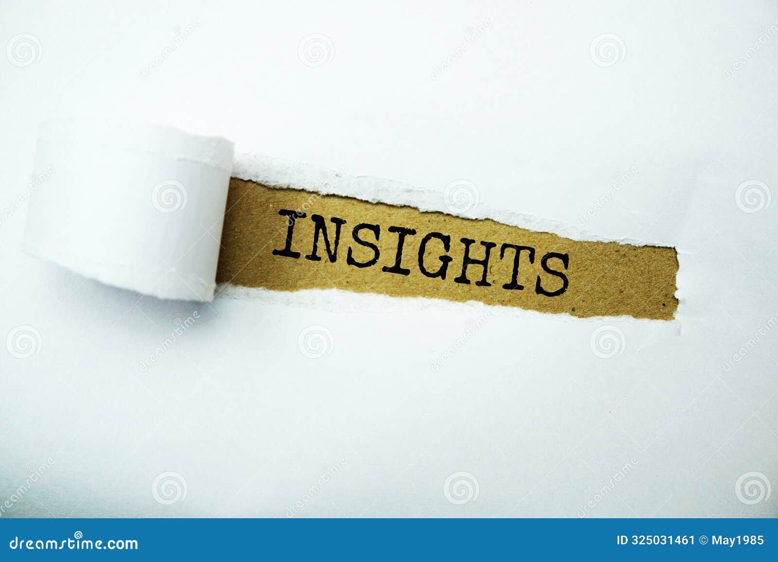Insights Message Written on Craft Paper with Torn Paper Background ...
