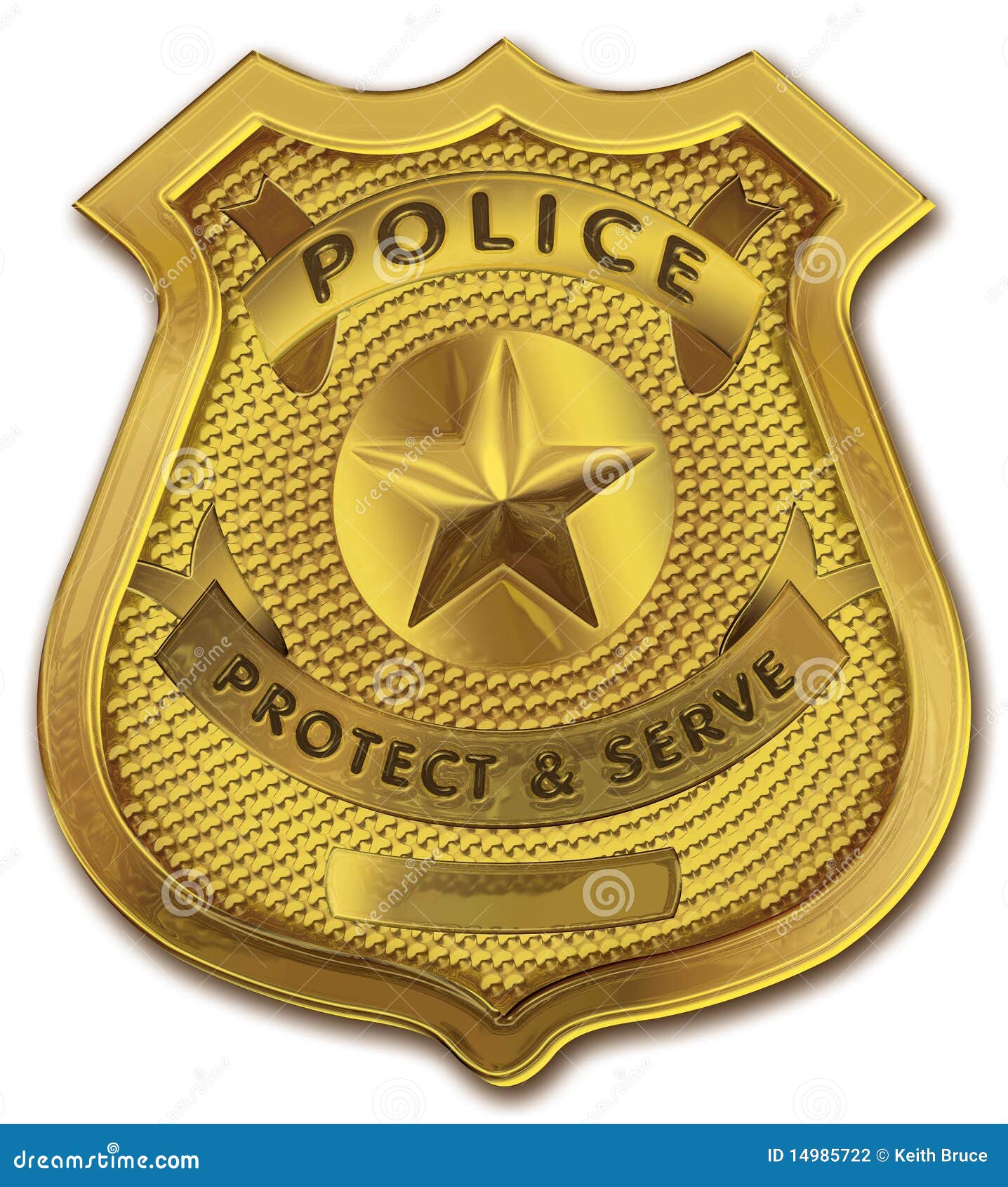 Insigne de policier d'or illustration stock. Illustration du cops ...