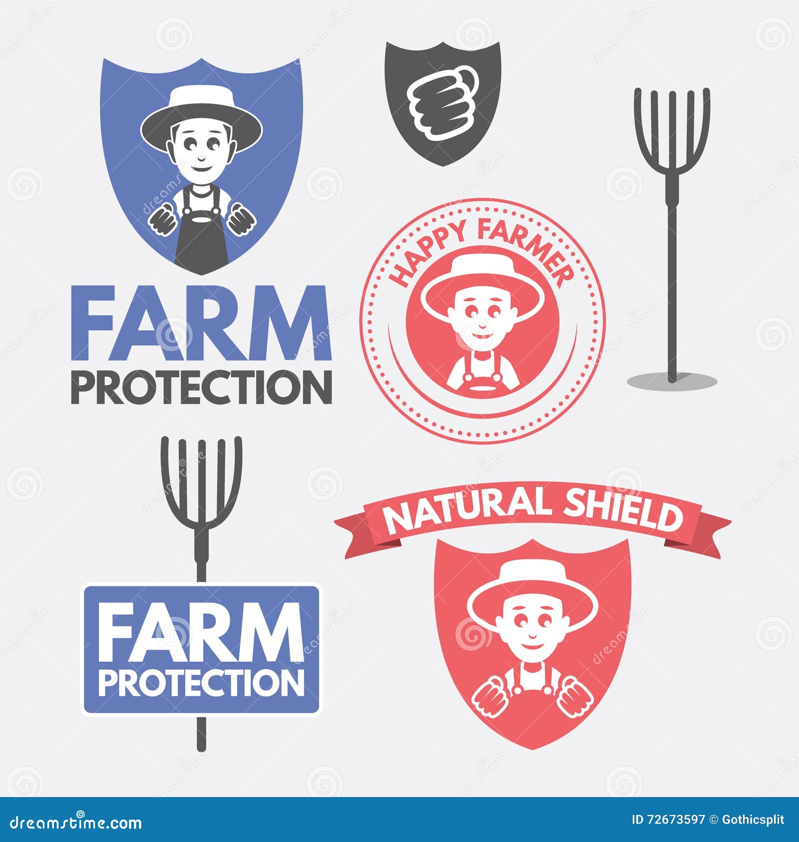 Insignes Et Labels Relatifs De Ferme Illustration de Vecteur ...