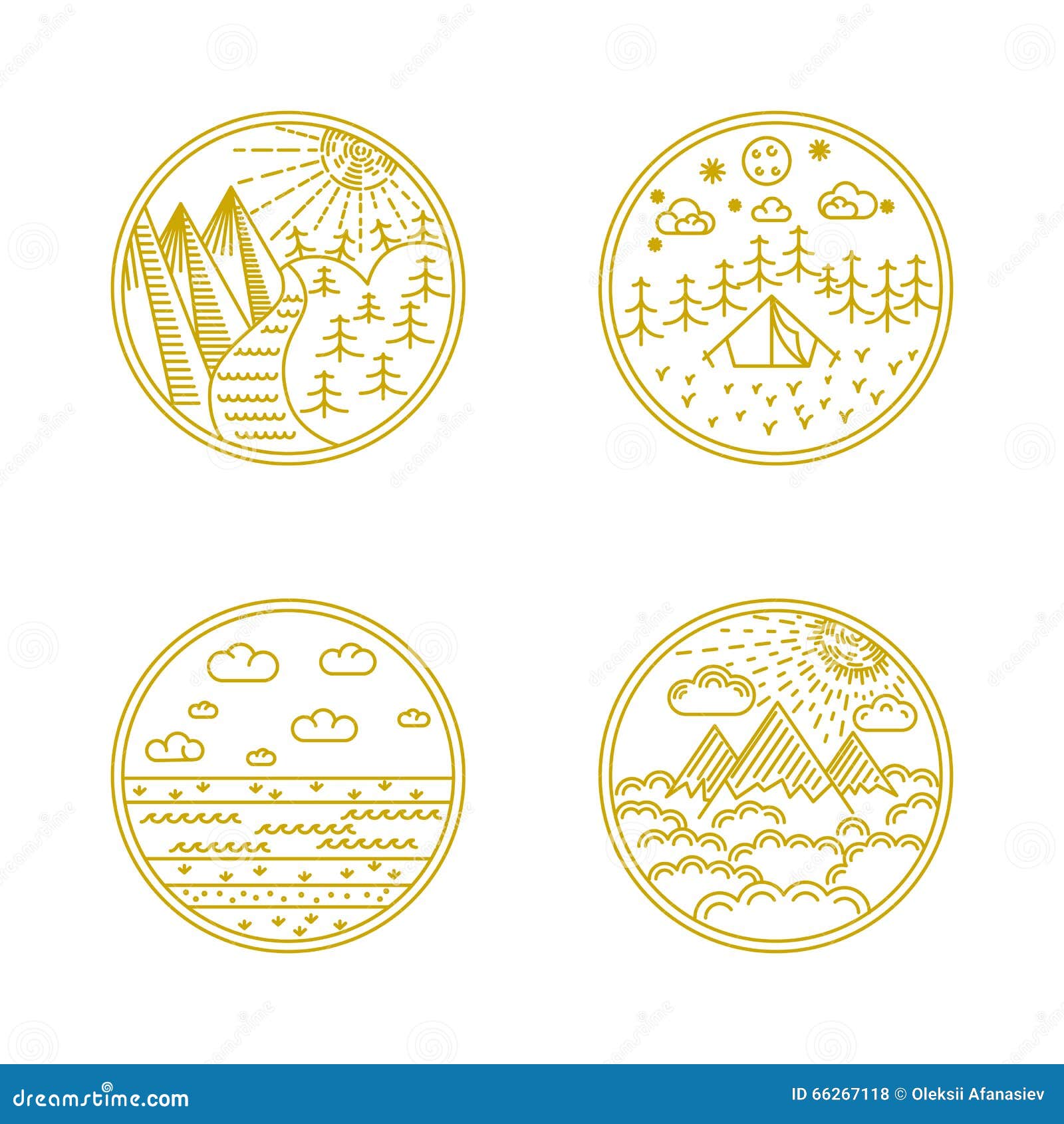 Insignes et logo linéaires illustration de vecteur. Illustration du ...