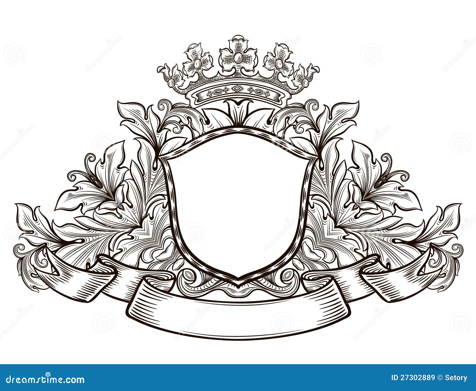 Insignia stock vector. Illustration of crown, crest, handmade - 27302889