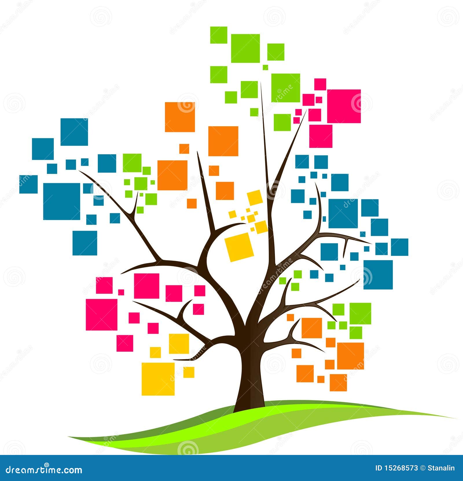 Insignia Abstracta Del árbol Ilustración del Vector - Ilustración de ...