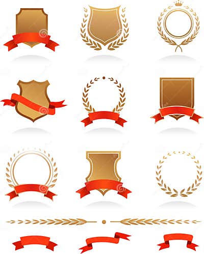 Insignia collection stock vector. Illustration of design - 14749774