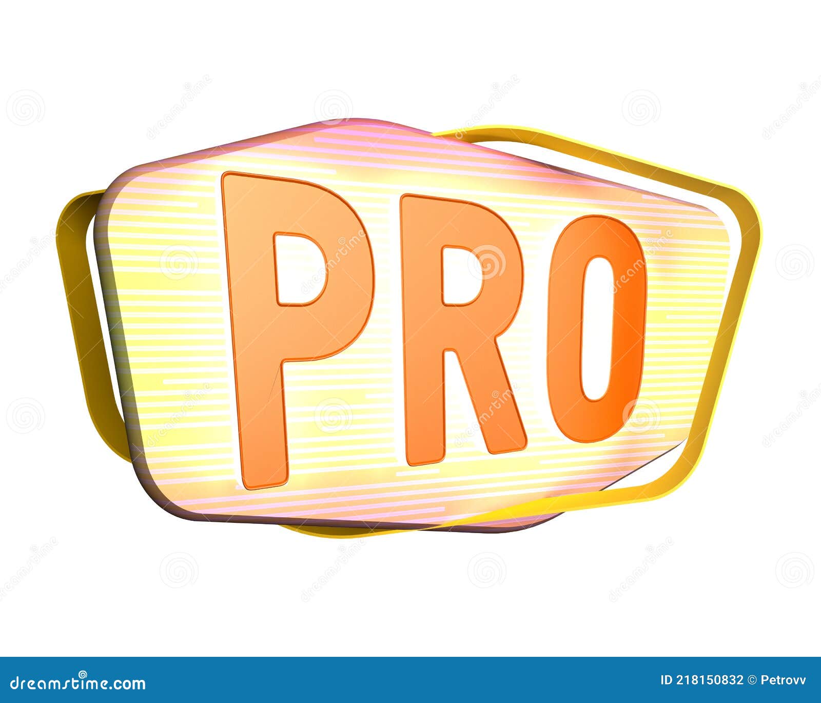 Insignia Con La Palabra Pro Aislado Sobre Blanco Stock de ilustración ...