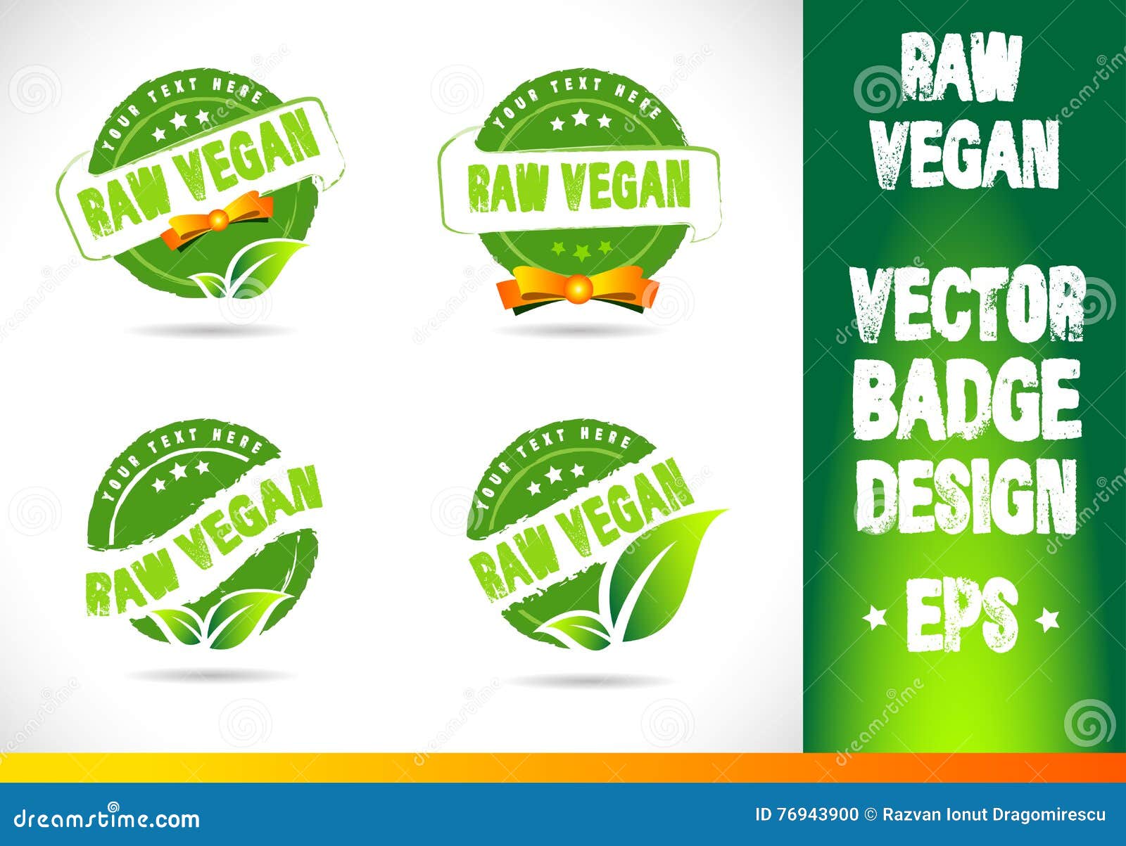 Insignia Cruda Logo Logo Del Vegano Ilustración del Vector ...