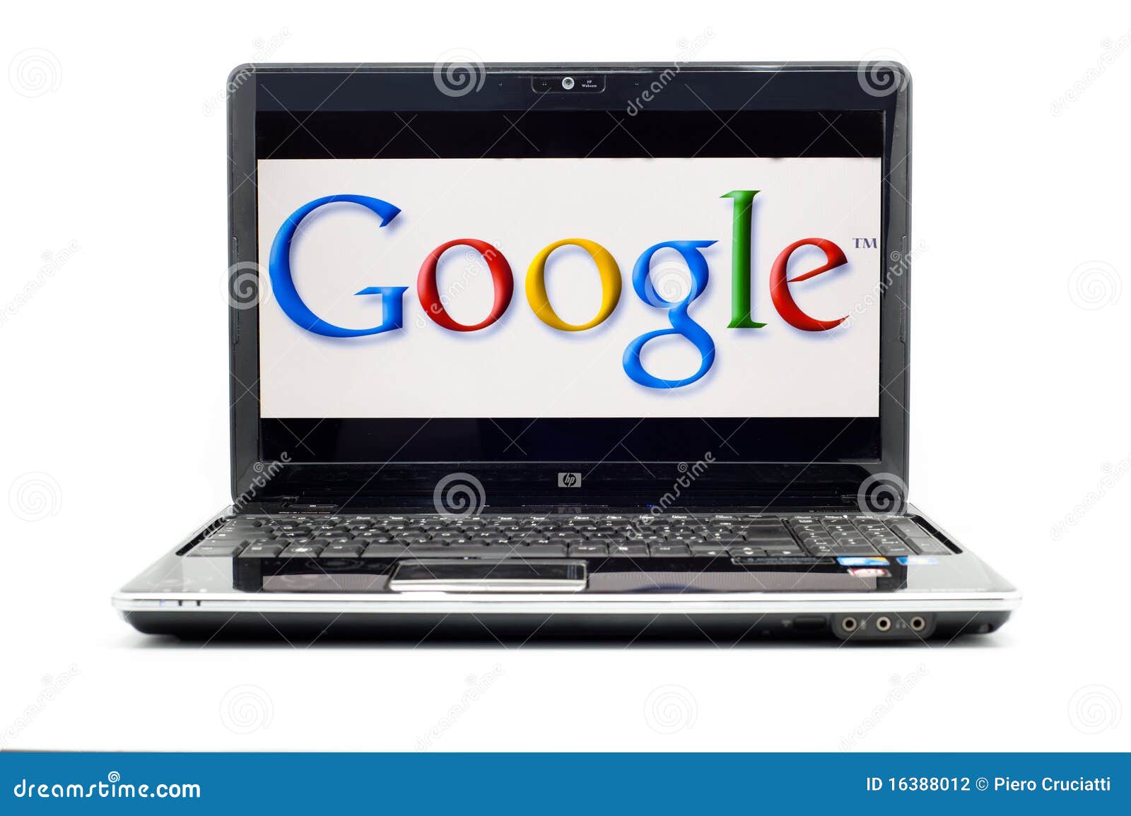 Insignia De Google En La Computadora Portátil Del HP Fotografía ...