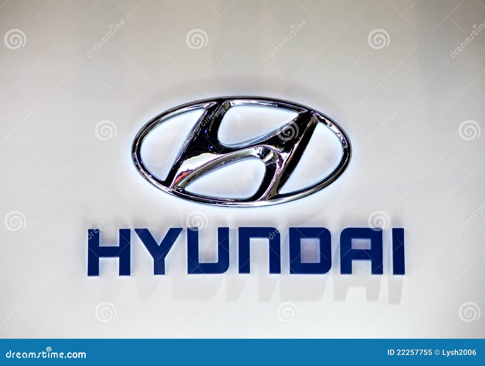 Insignia de HYUNDAI imagen editorial. Imagen de marca - 22257755