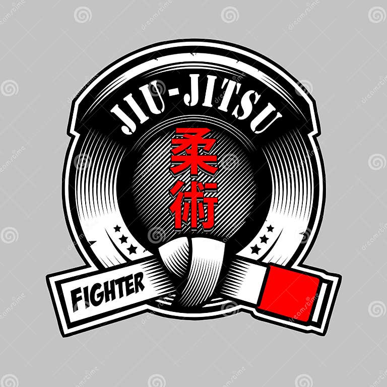 INSIGNIA DE JIU JITSU ilustración del vector. Ilustración de camisa ...
