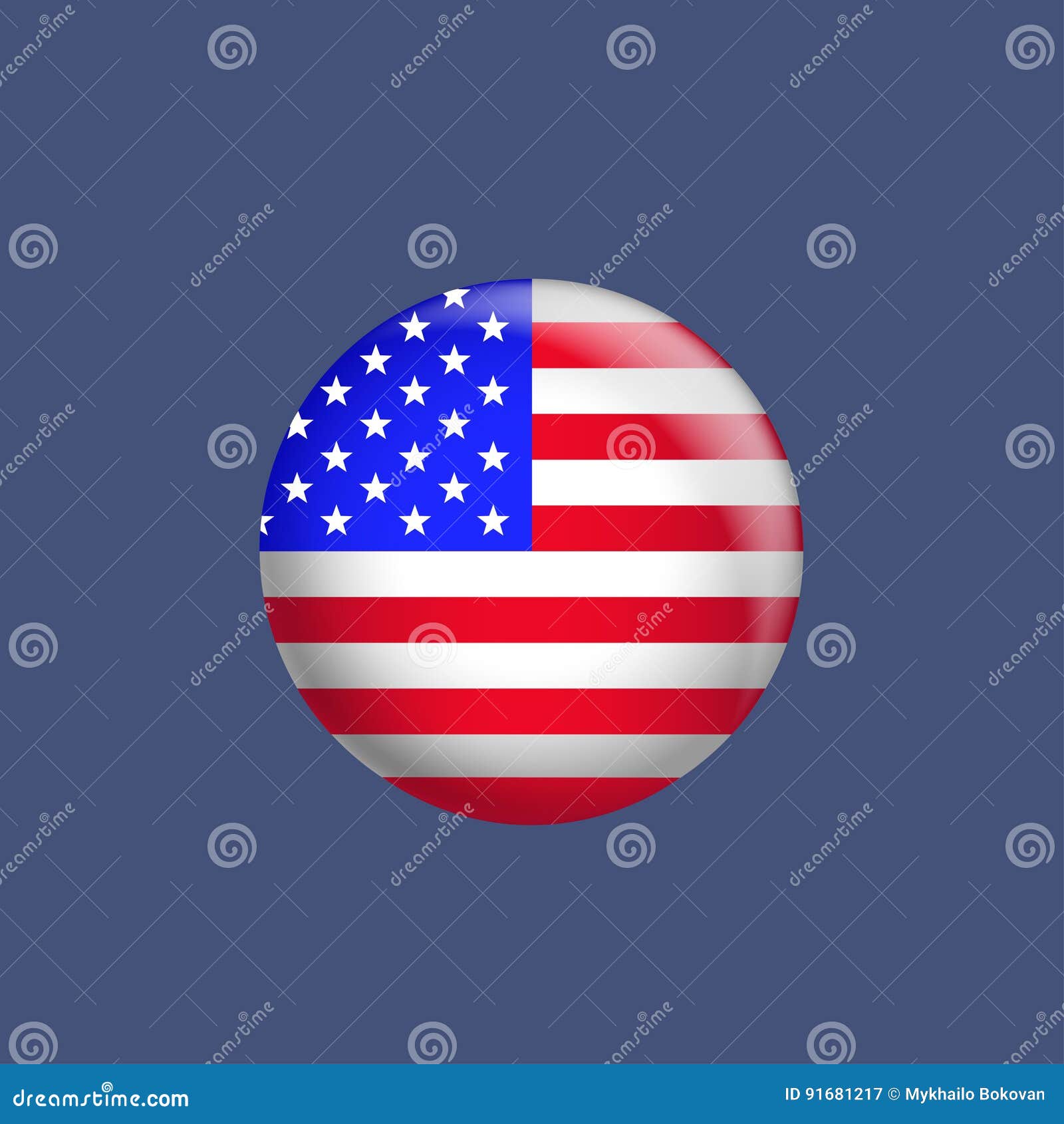 Insignia De La Bandera De Los E.E.U.U. Ilustración del Vector ...