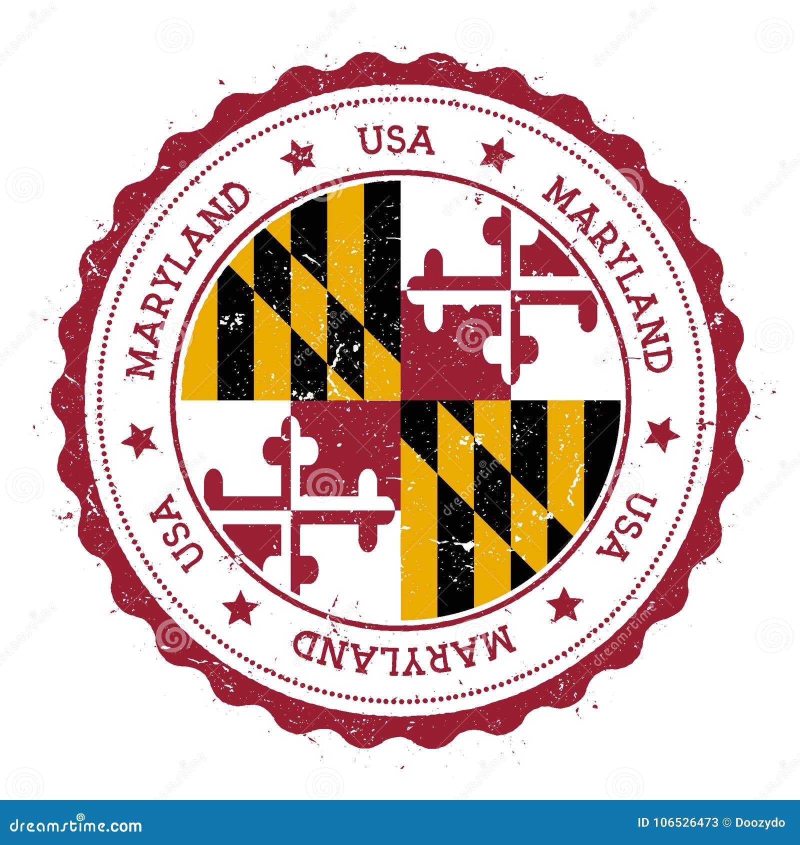Insignia De La Bandera De Maryland Ilustración del Vector - Ilustración ...