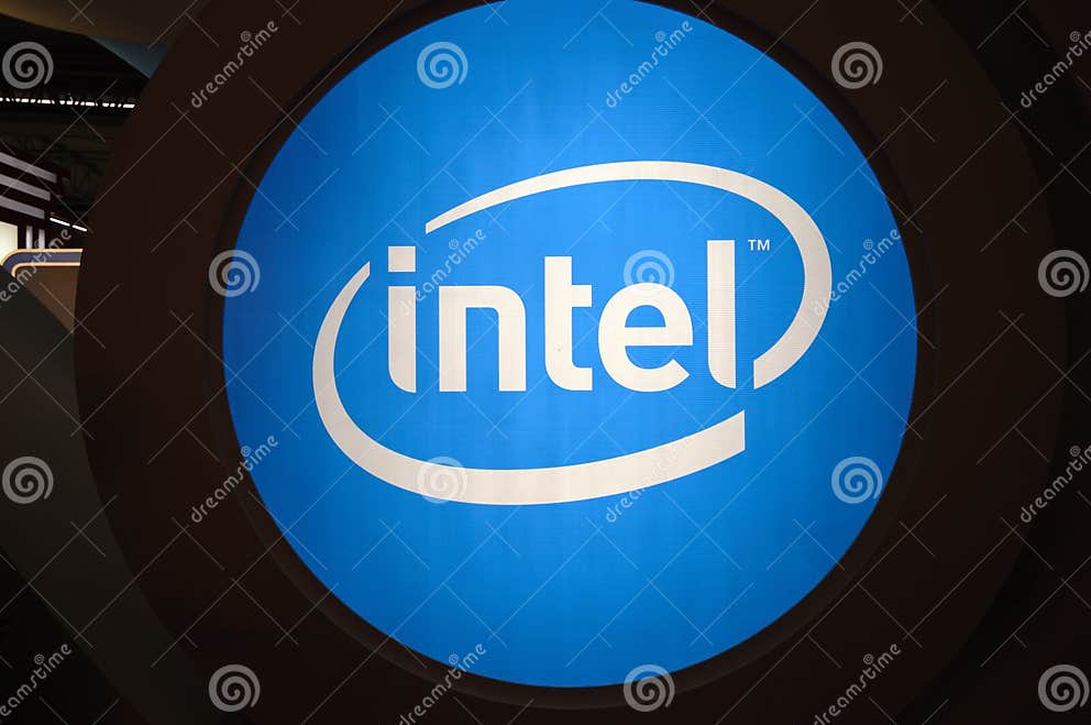 Insignia De La Cabina De Intel Imagen de archivo editorial - Imagen de ...