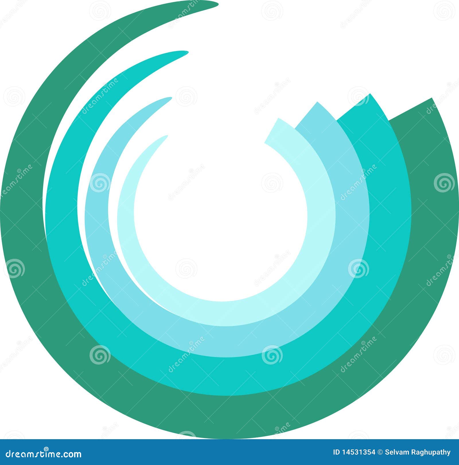 Insignia de la curva ilustración del vector. Ilustración de redondo ...