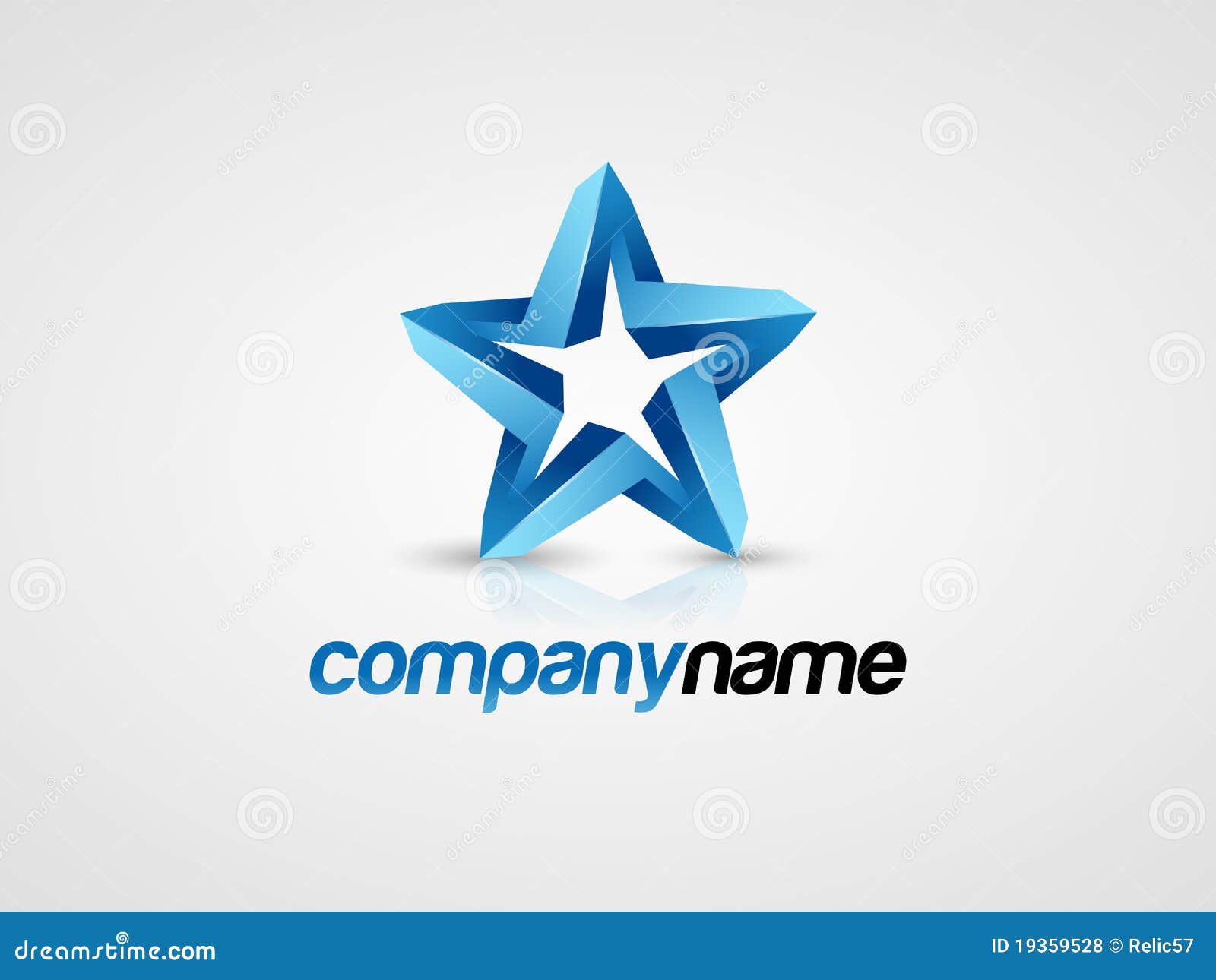 Insignia De La Estrella Azul 3D Ilustración del Vector - Ilustración de ...