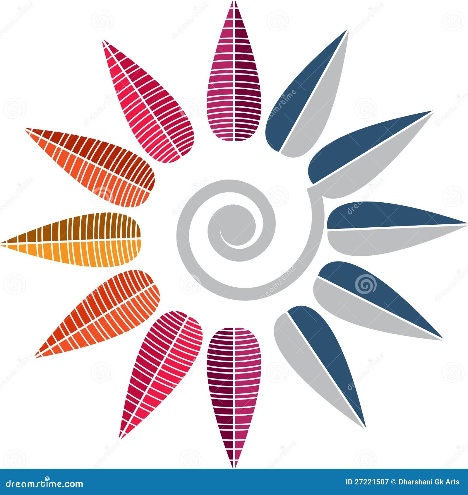 Insignia de la flor ilustración del vector. Ilustración de genérico ...