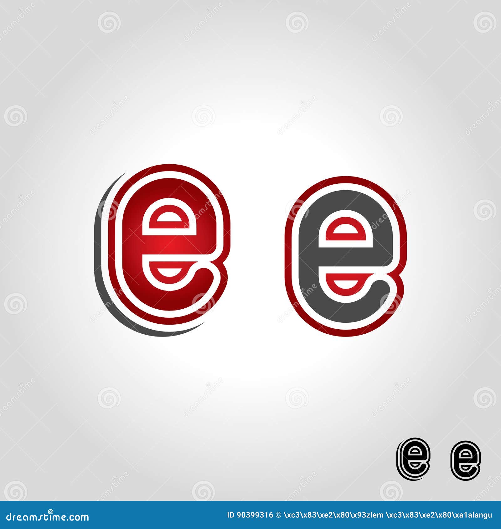 Insignia de la letra E ilustración del vector. Ilustración de alfabeto ...