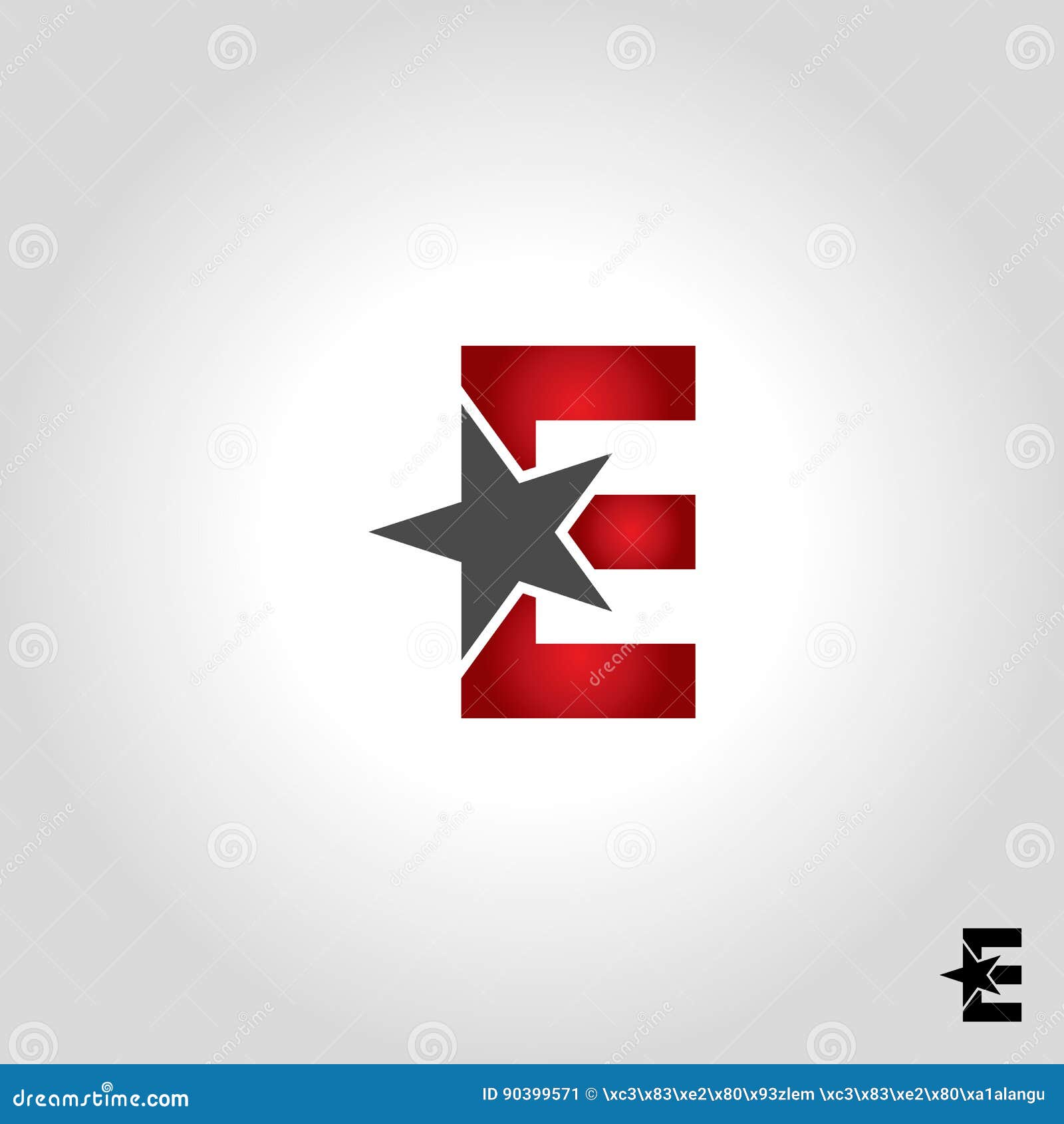 Insignia de la letra E ilustración del vector. Ilustración de firma ...