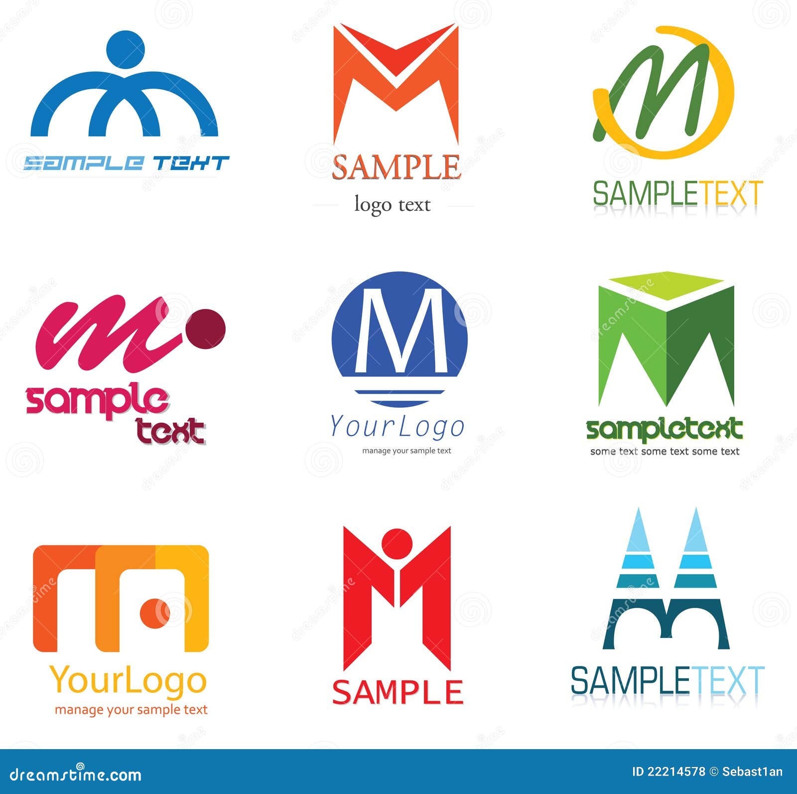 Insignia de la letra M ilustración del vector. Ilustración de ...