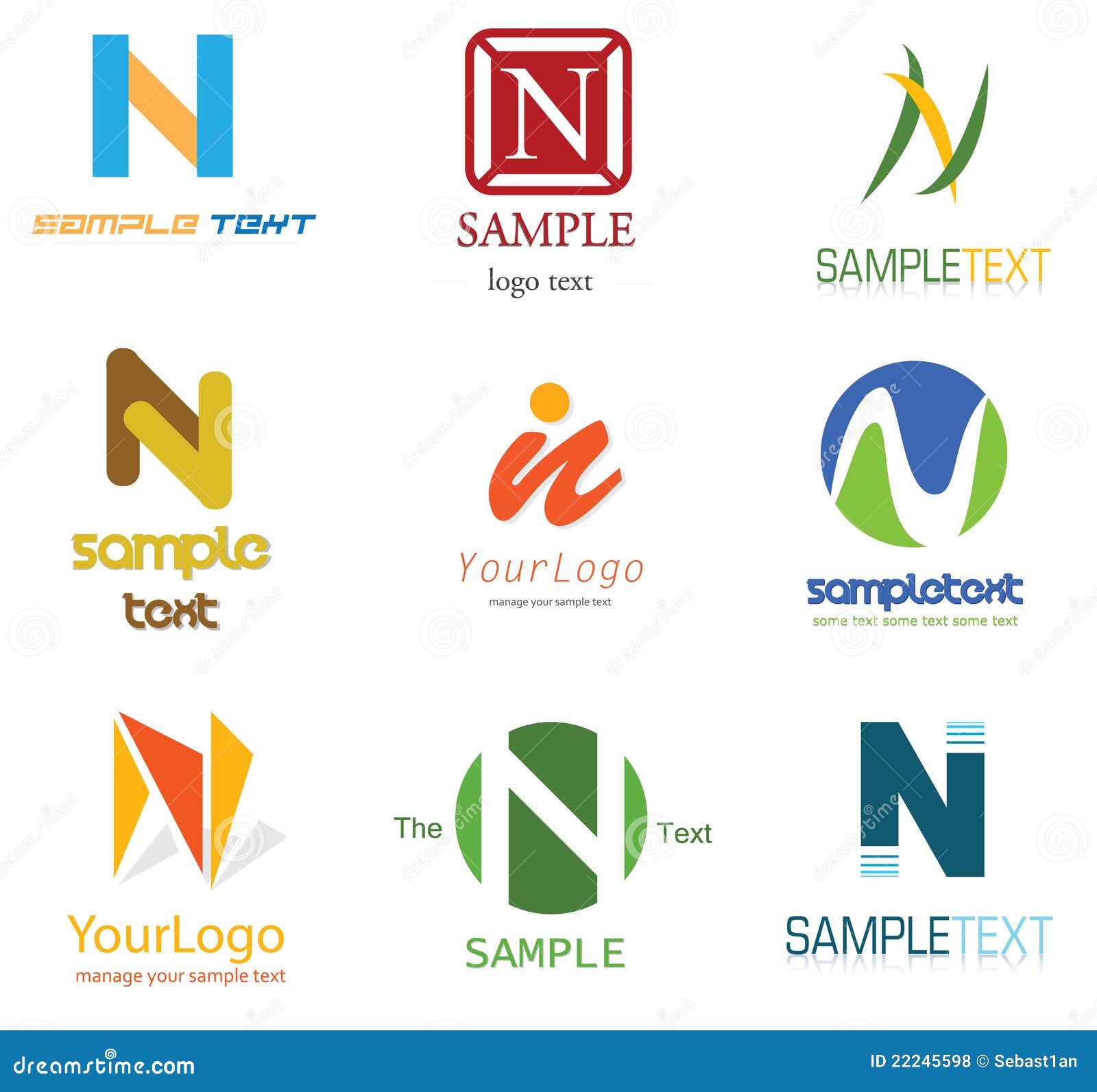 Insignia de la letra N ilustración del vector. Ilustración de extracto ...