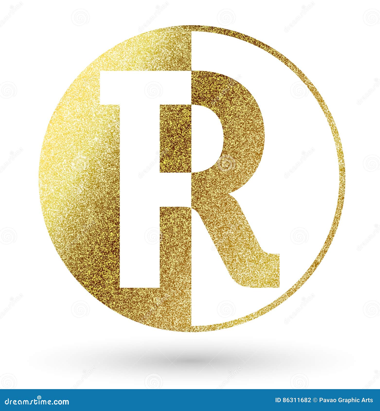 Insignia de la letra R ilustración del vector. Ilustración de vector ...