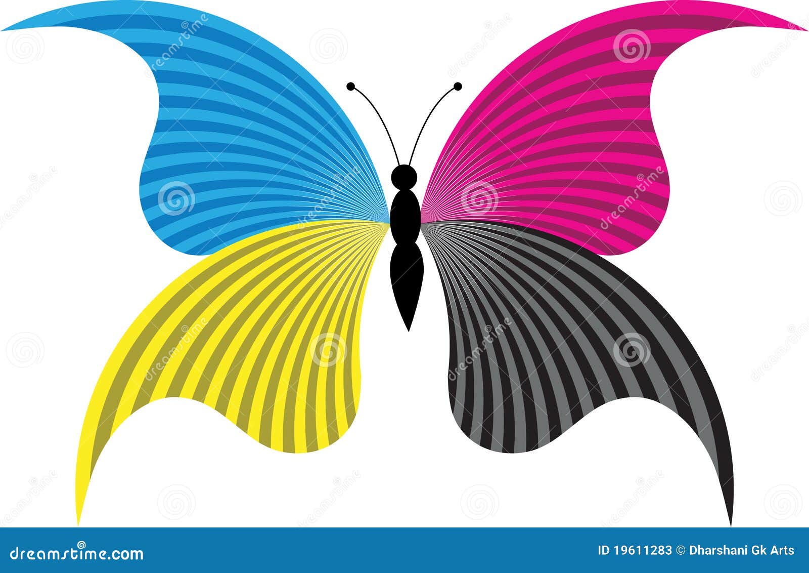 Insignia de la mariposa ilustración del vector. Ilustración de ... Insignia de la mariposa ilustración del vector. Ilustración de ...