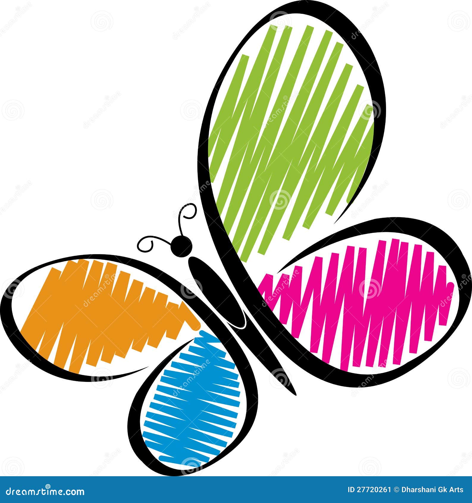 Insignia de la mariposa ilustración del vector. Ilustración de color ... Insignia de la mariposa ilustración del vector. Ilustración de color ...