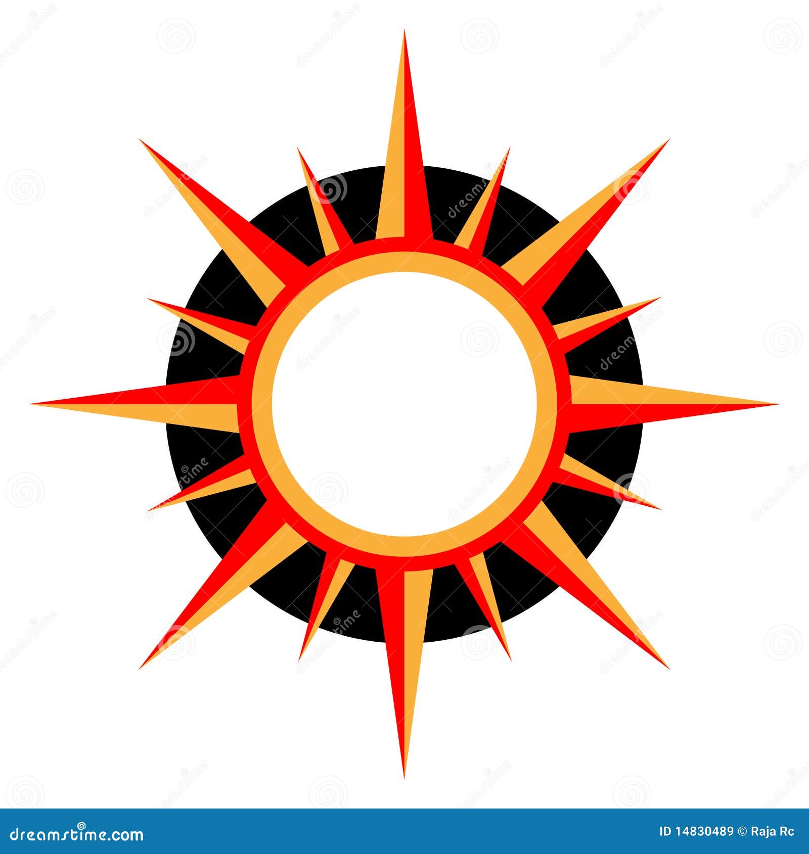 Insignia de Sun ilustración del vector. Ilustración de cobarde - 14830489