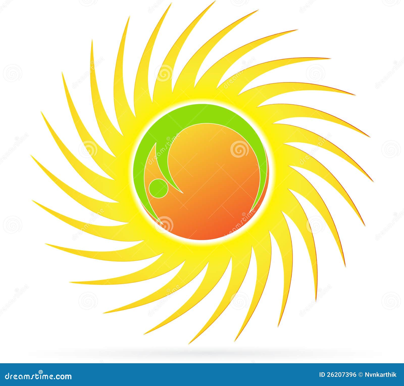 Insignia de Sun ilustración del vector. Ilustración de caliente - 26207396
