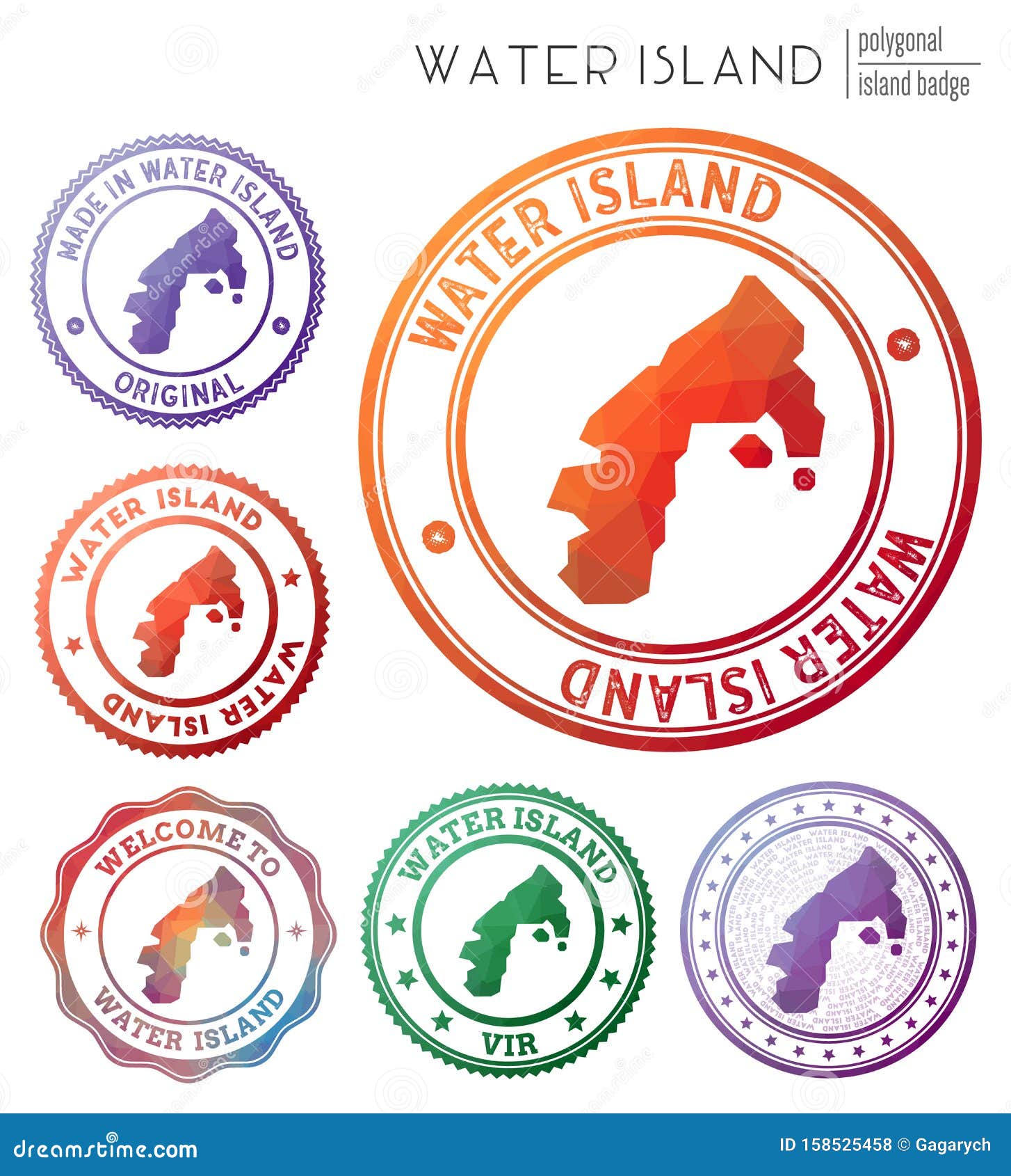 Insignia de Water Island ilustración del vector. Ilustración de amalie ...