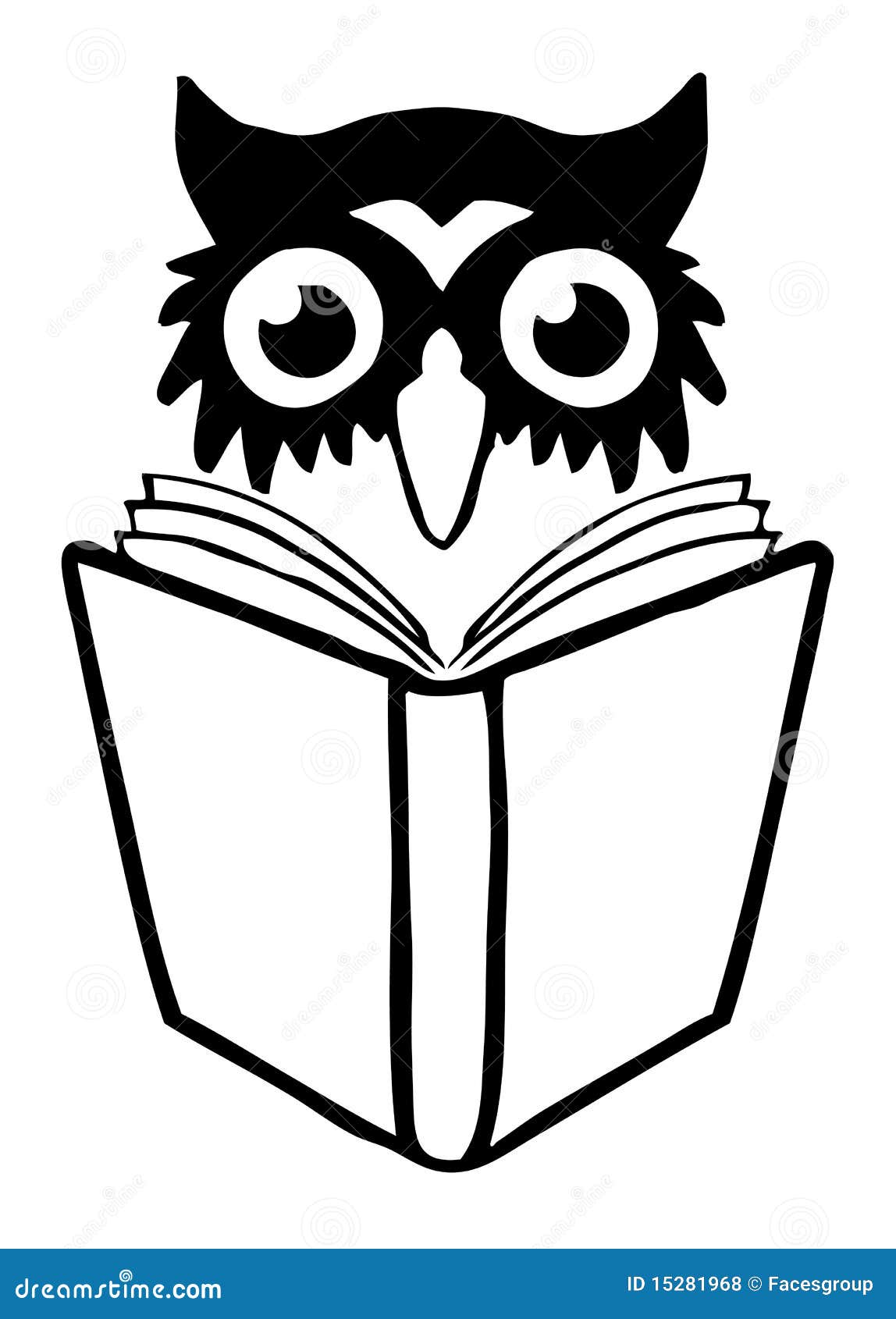 Insignia Del Libro Del Buho Ilustración del Vector - Ilustración de ...