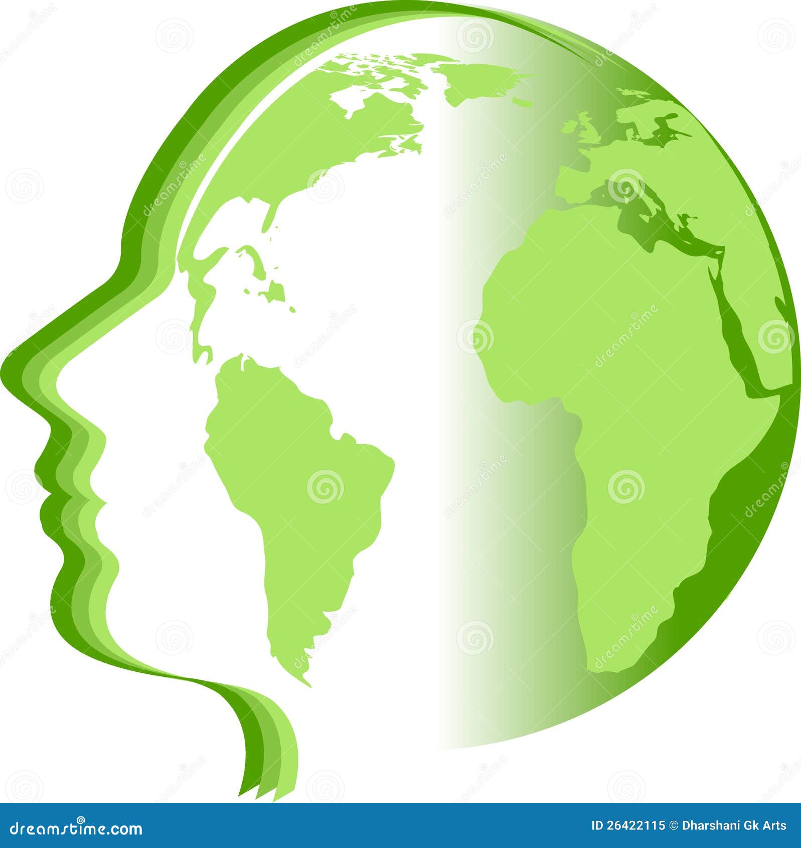 Insignia Del Mundo De La Cara Ilustración del Vector - Ilustración de ...