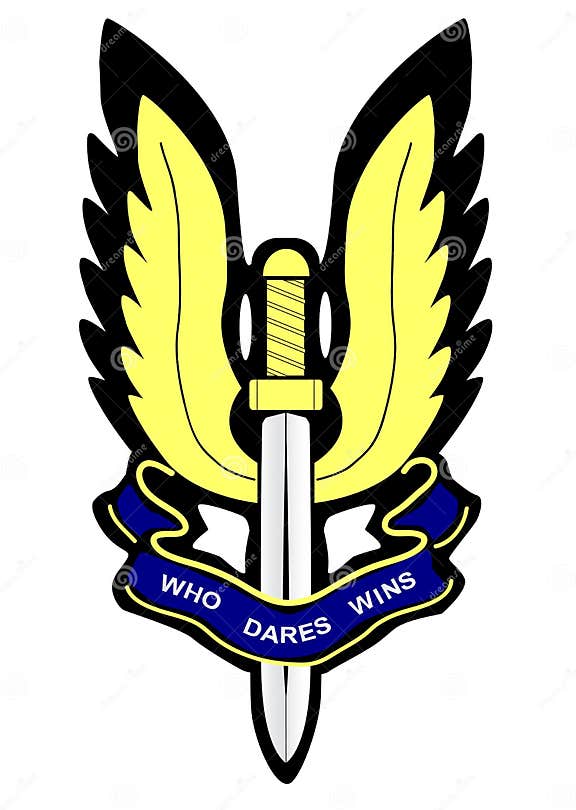 Insignia del SAS ilustración del vector. Ilustración de regimiento ...