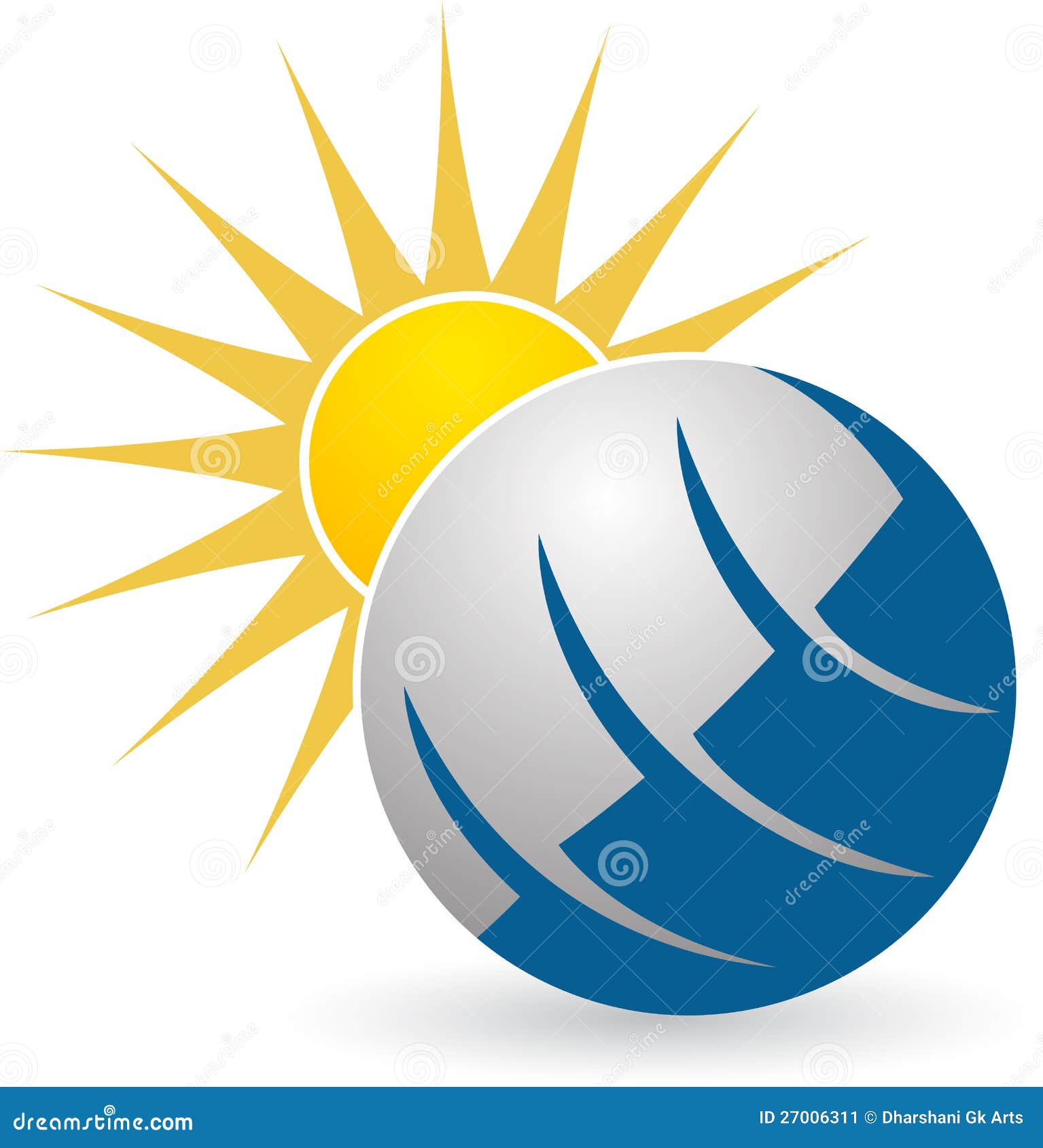 Insignia del sol del globo ilustración del vector. Ilustración de ...