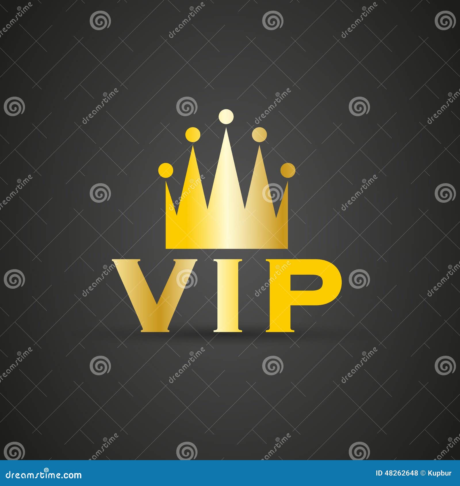 Insignia Del VIP Con La Corona Ilustración del Vector - Ilustración de ...