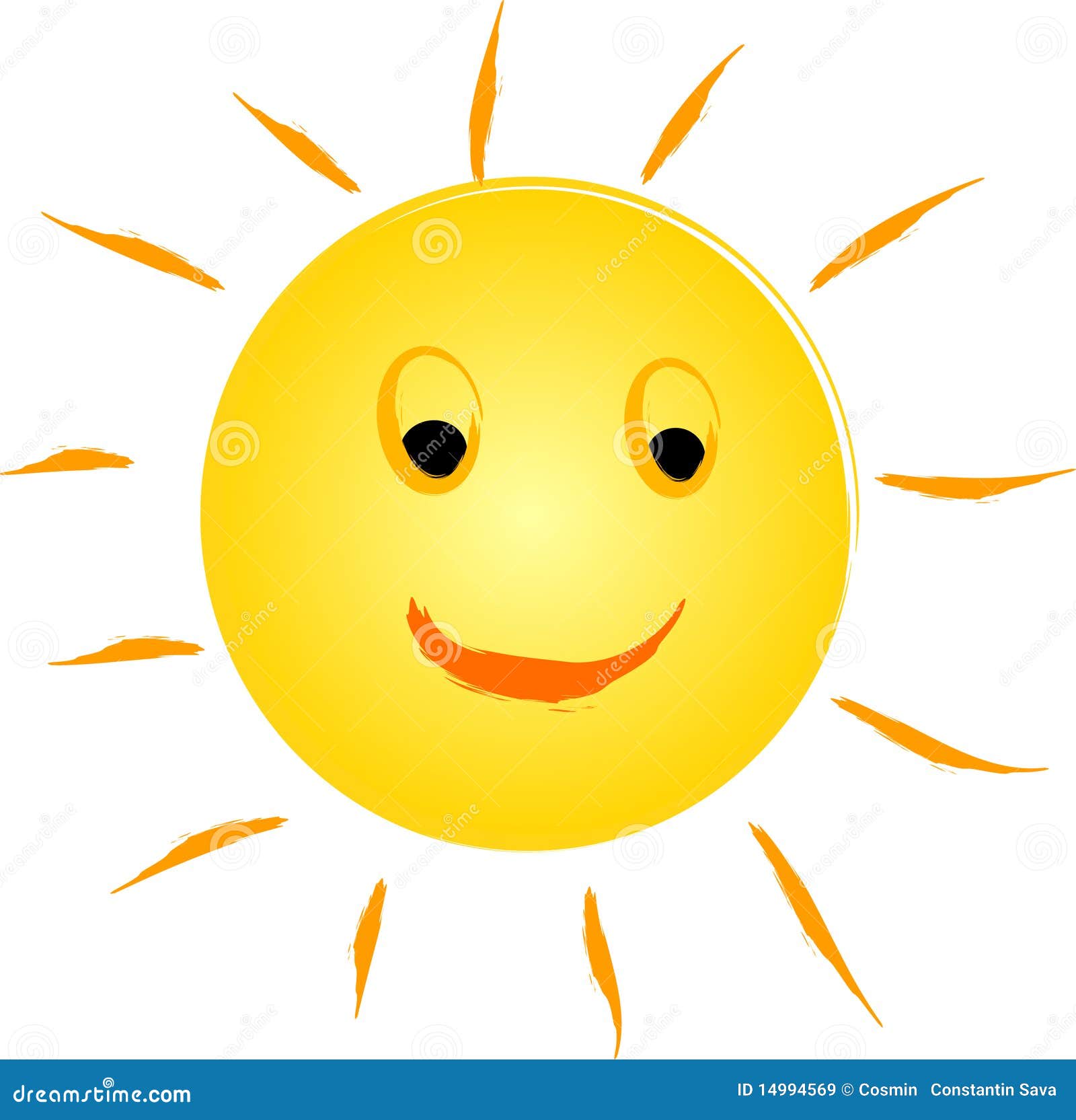 Insignia feliz del sol ilustración del vector. Ilustración de cara ...