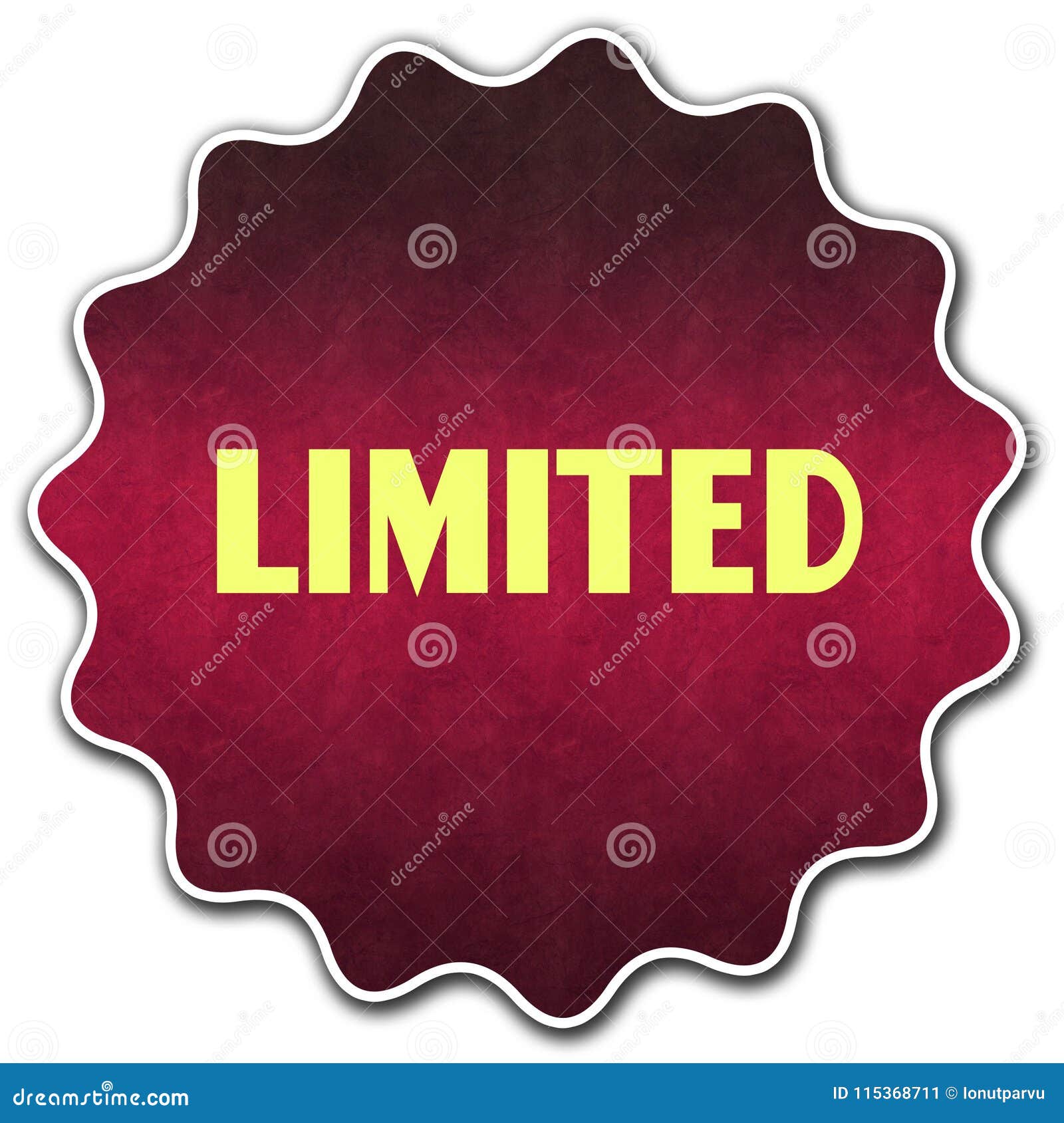 Insignia redonda LIMITADA stock de ilustración. Ilustración de vendimia ...