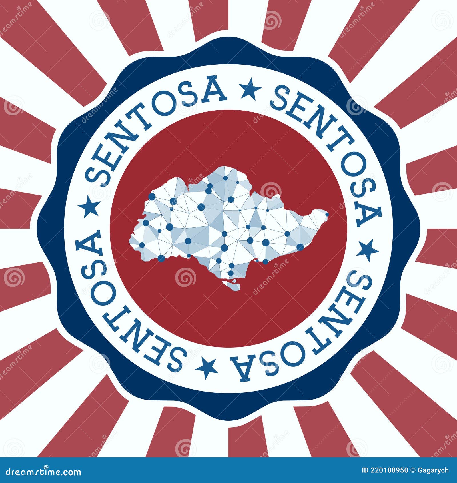 Insignia sentosa. ilustración del vector. Ilustración de cante - 220188950